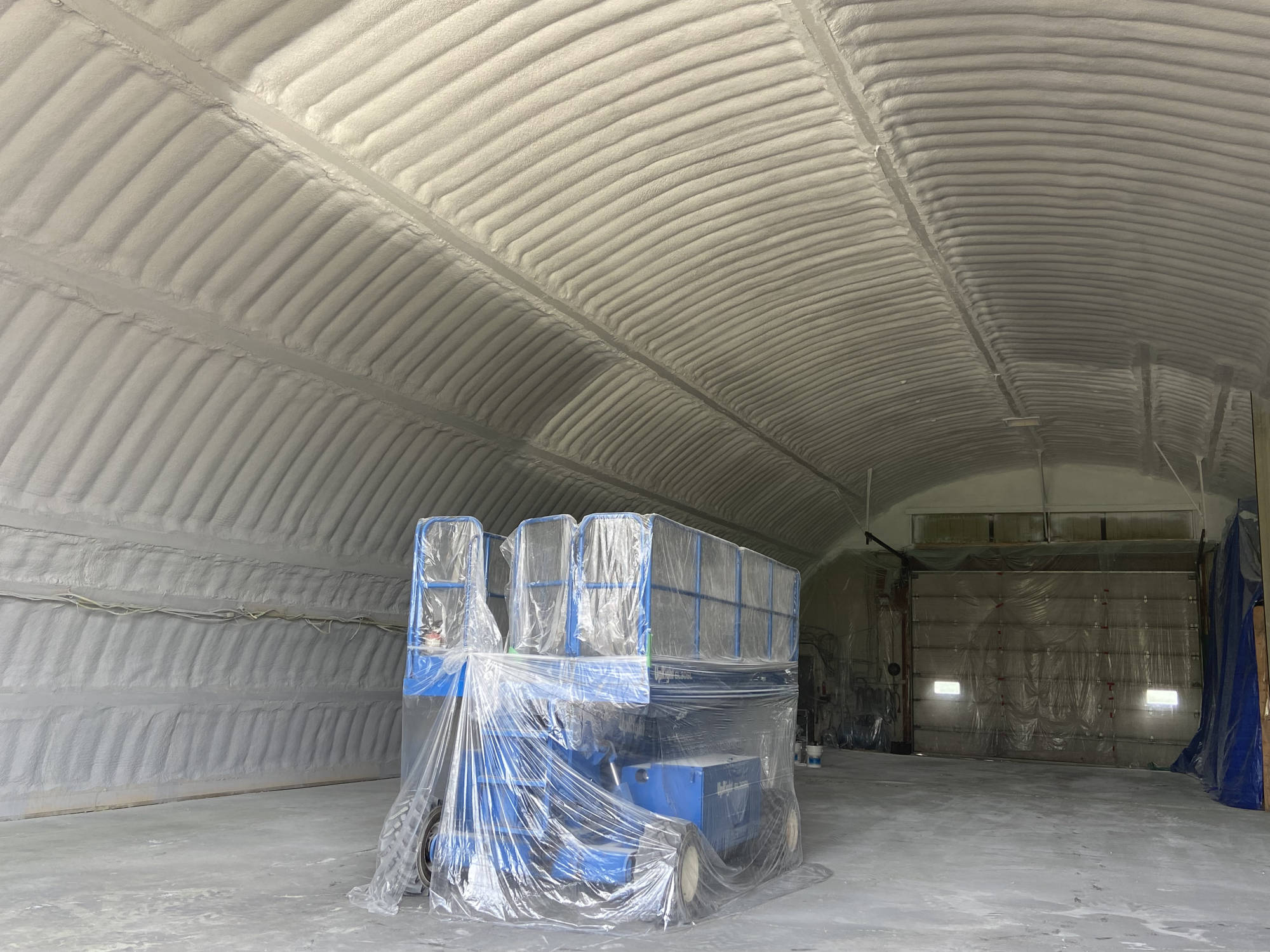 Fire barrier options for spray foam insulation